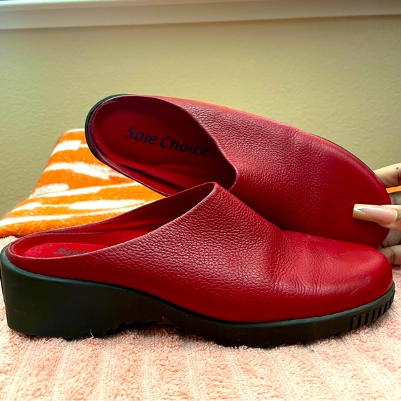 sole choice | Shoes | Sole Choice Clogs Deep Red | Poshmark